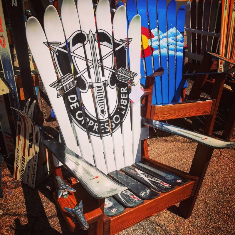 Branded Ski and Snowboard Benches w/ your LOGO - Colorado Ski Chairs