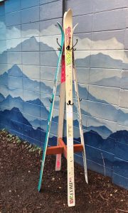 Standing Ski Hall Tree - Vintage Retro Skis - Colorado Ski Chairs
