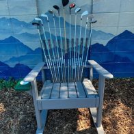 Grey Base Golf Chair with Putting Green Cupholder - Colorado Ski Chairs