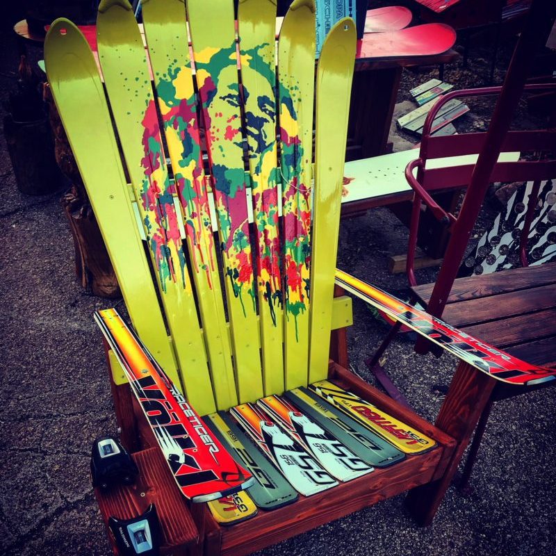 Adirondack Ski Chairs: Snowboard Chairs: Ski Cabin Furniture