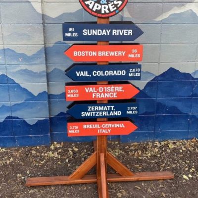Customizable Standing Directional Sign - Colorado Ski Chairs