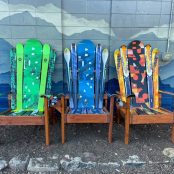 Original Adirondack Snowboard & Ski Chairs - Set of 4 - Colorado Ski Chairs