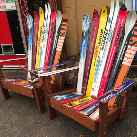 Two Matching Sentimental Ski Chairs (pair of chairs made from your old ...