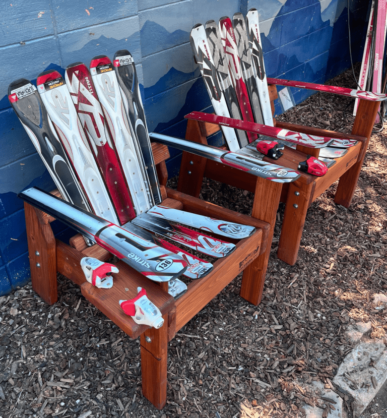 Set of 2 - Alpine Ski Chairs (pick your colors) - Colorado Ski Chairs