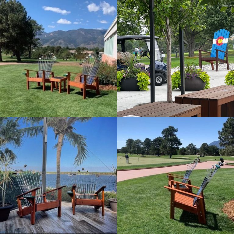 Grey Base Golf Chair with Putting Green Cupholder - Colorado Ski Chairs