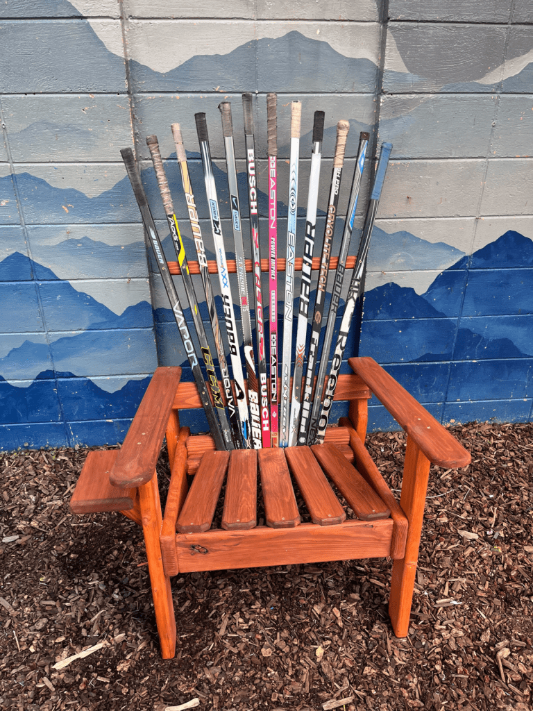 Sentimental Hockey Stick Chair - made from your old sticks - Colorado ...