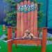 XXL Bright color -Stained Wooden Chair - 72" or 84" with Customizable ...
