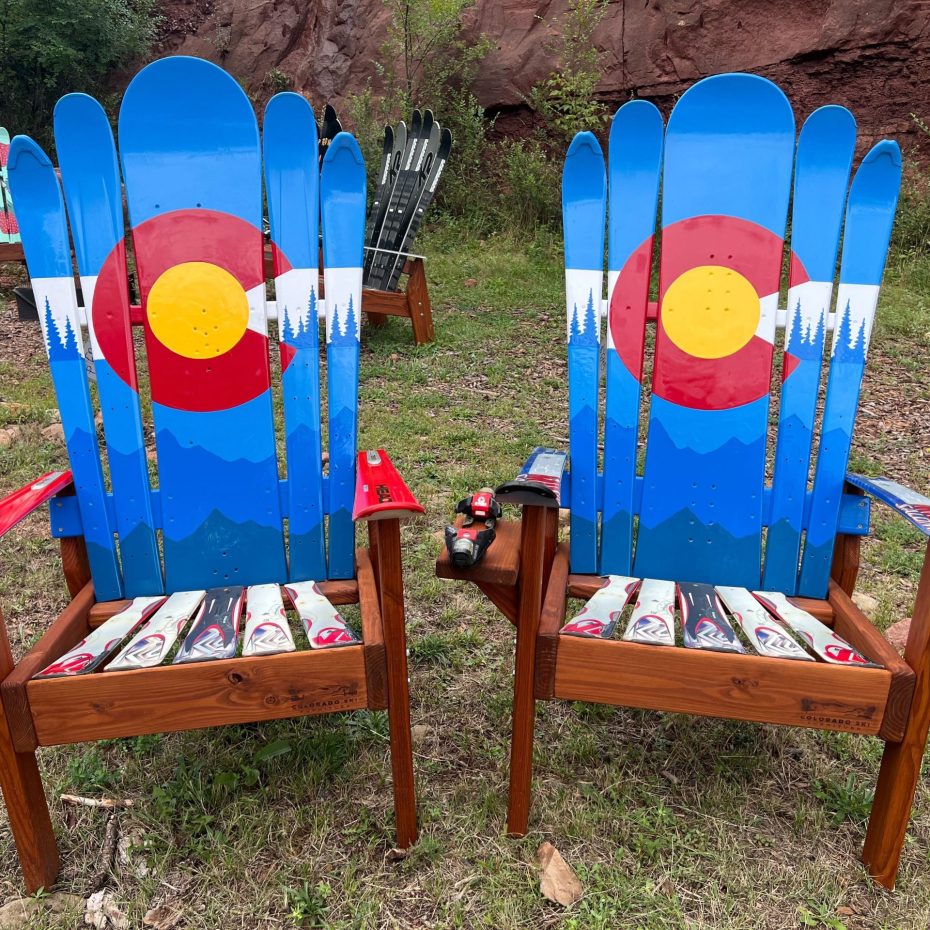 Original Oak Whiskey Barrel Adirondack Chairs - Set of 4 - Colorado Ski ...