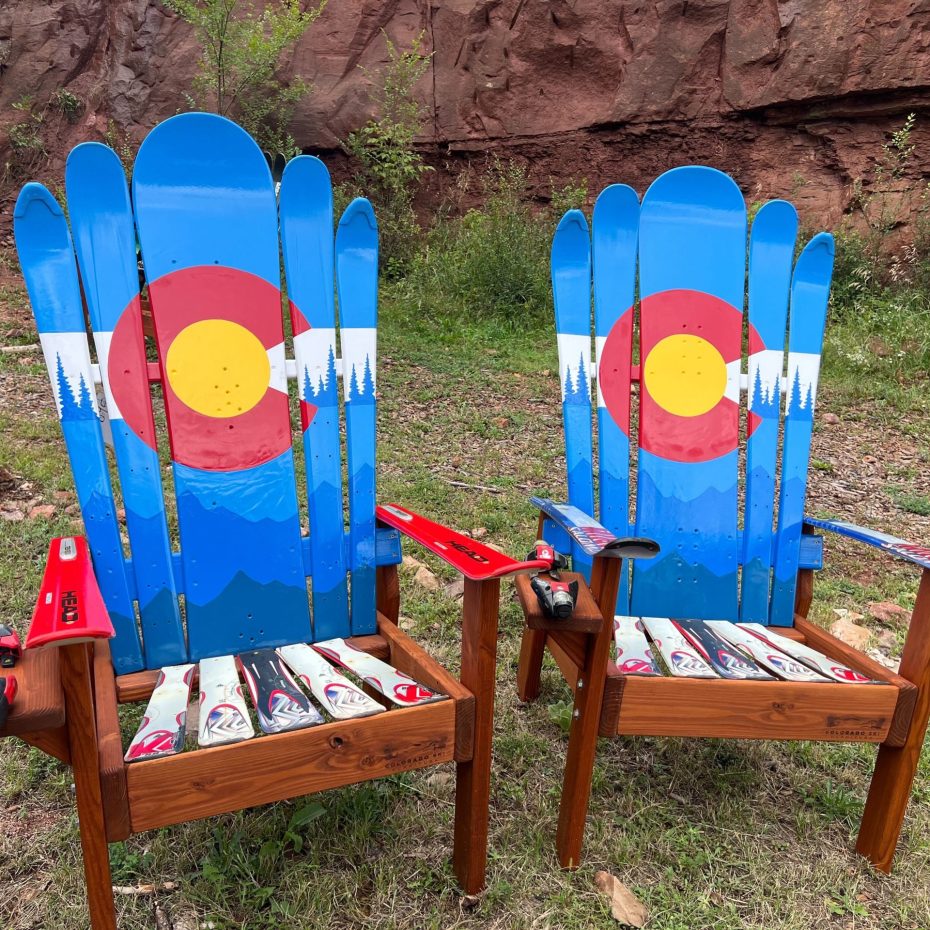 Original Oak Whiskey Barrel Adirondack Chairs - Set of 4 - Colorado Ski ...