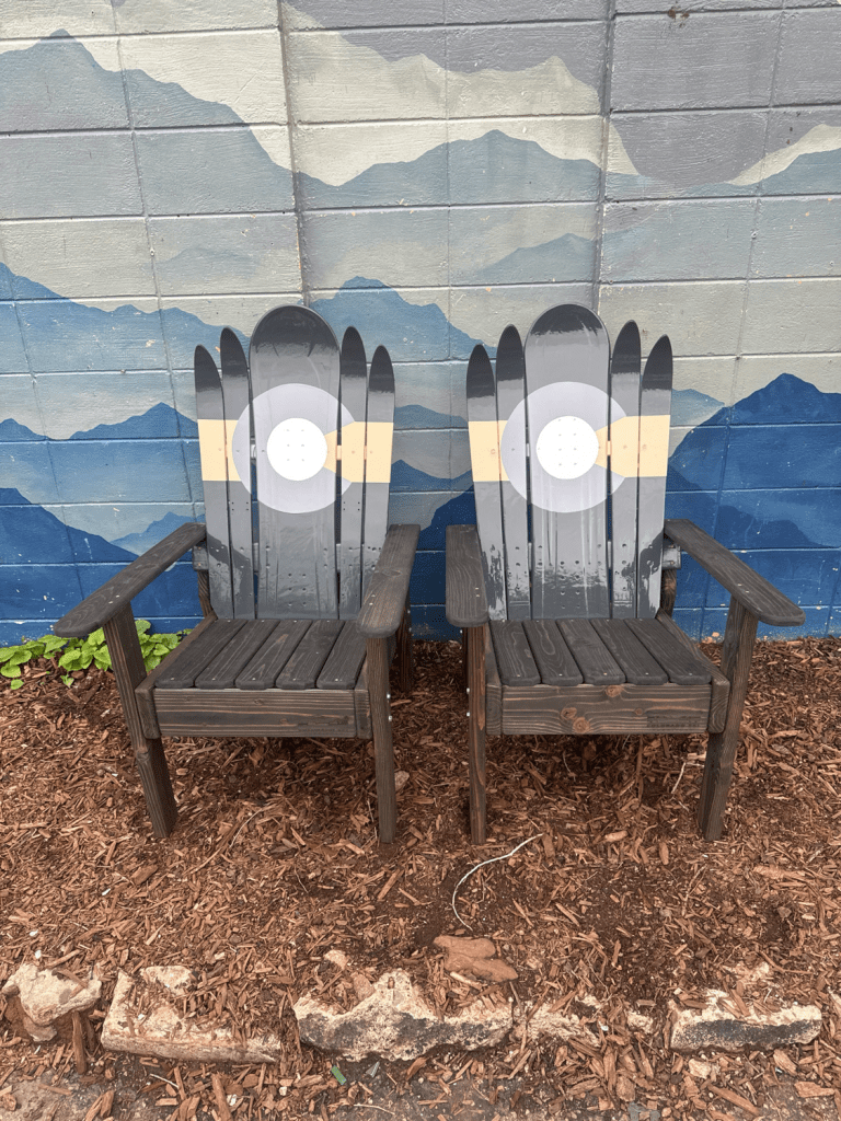 Grey CO Flag -Tall Alpine Hybrid - Colorado Ski Chairs